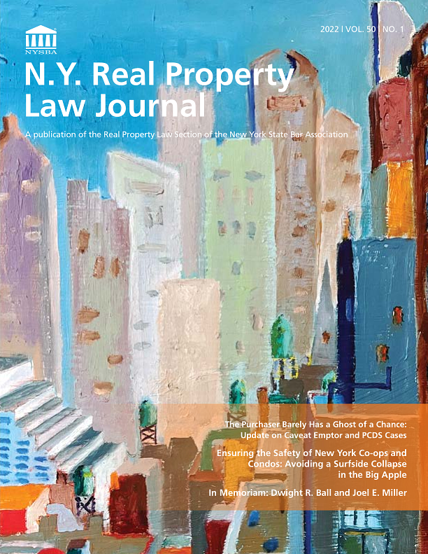 N.Y. Real Property Law Journal Vol. 50 No. 1 - New York State Bar ...