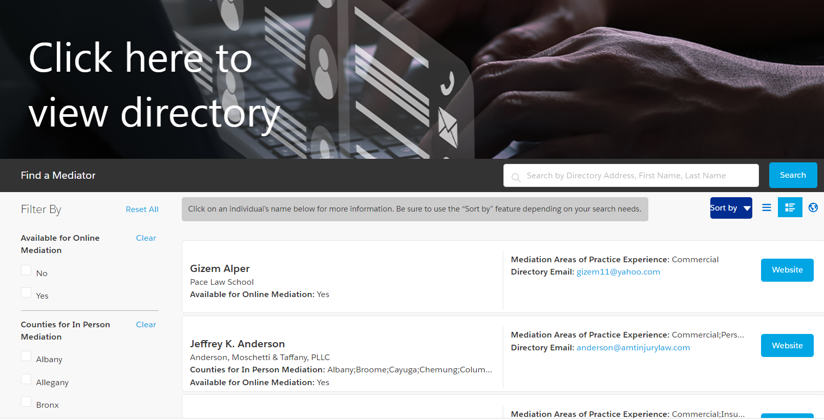 Mediator Directory - New York State Bar Association