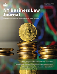 NY Business Law Journal – Vol. 26 No. 2 - New York State Bar Association