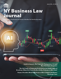 NY Business Law Journal – Vol. 27 No. 2 - New York State Bar Association